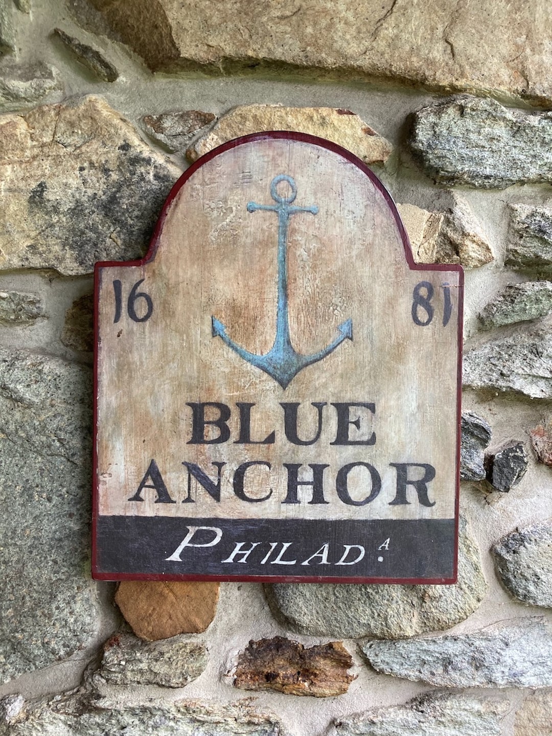 Blue Anchor Tavern Sign - Etsy