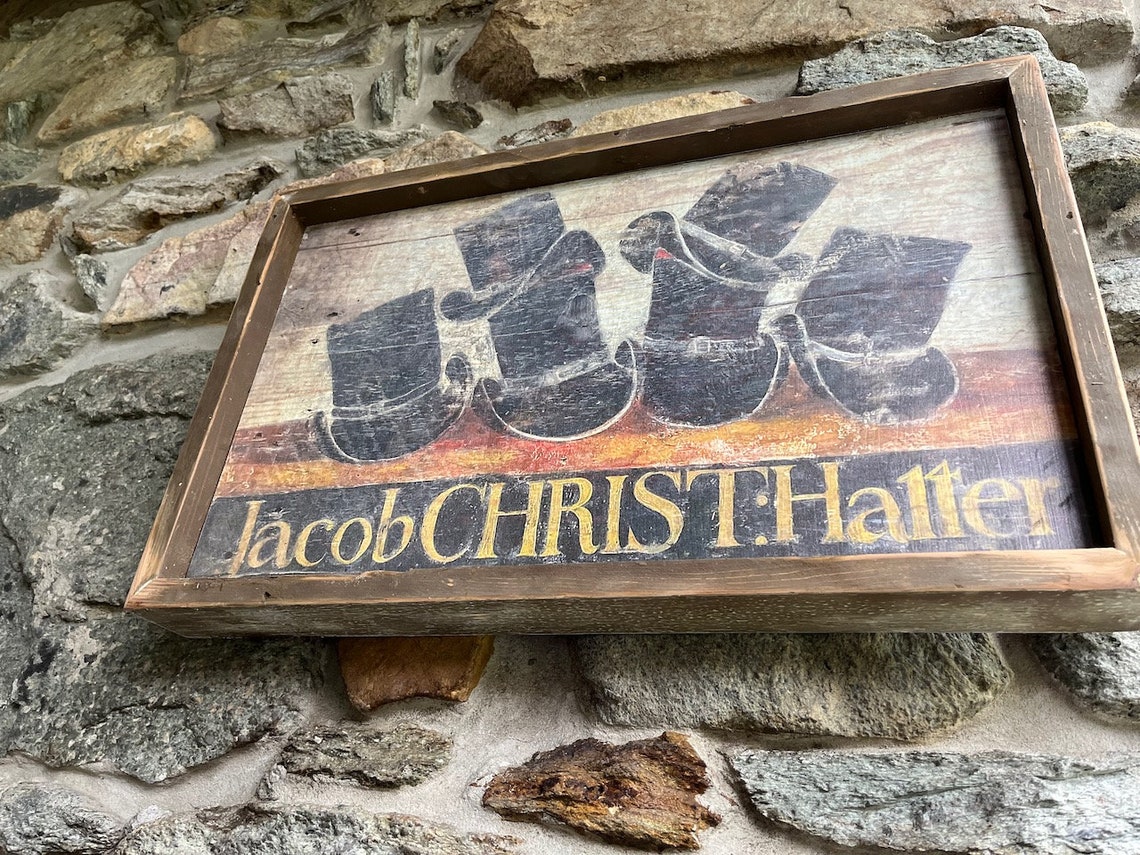 Jacob Christ Hatter Trade Sign - Etsy