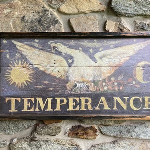Temperance Tavern Sign With Patriotic Eagle - Etsy