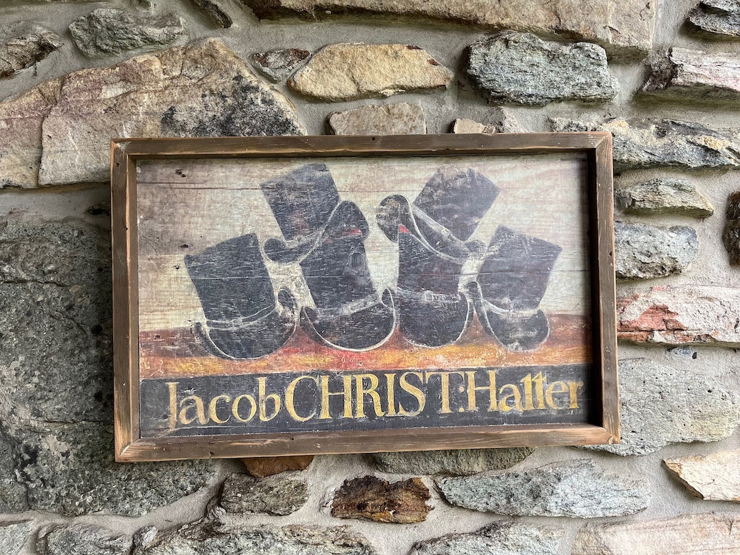 Jacob Christ Hatter Trade Sign - Etsy