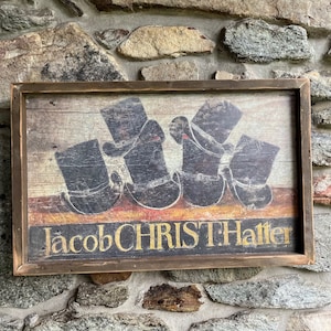 Jacob Christ Hatter Trade Sign - Etsy