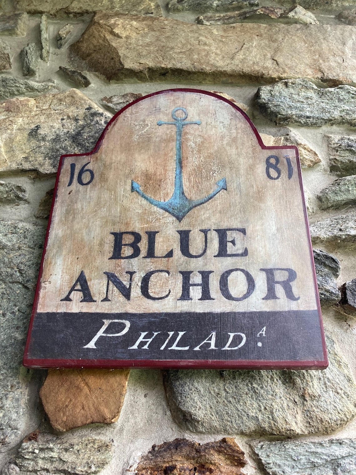 Blue Anchor Tavern Sign - Etsy