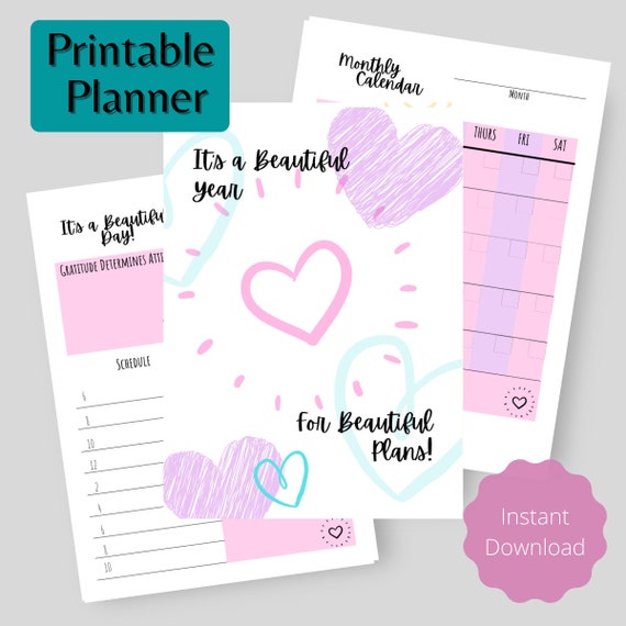 The beautiful Day Printable Planner | Etsy