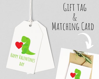 Dinosaur Valentine Printable - Etsy