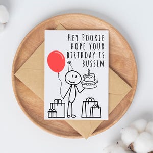 Funny Pookie Birthday Card for Teenager Gift Idea for Son Card for ...