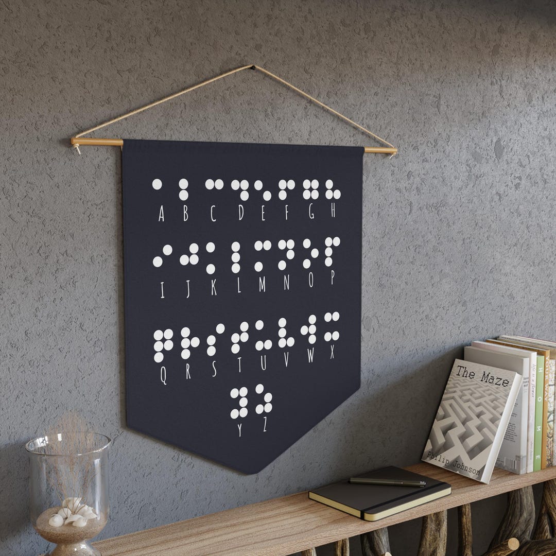 Braille Alphabet Room Sign Gift for TVI Simulated Braille Sign for ...