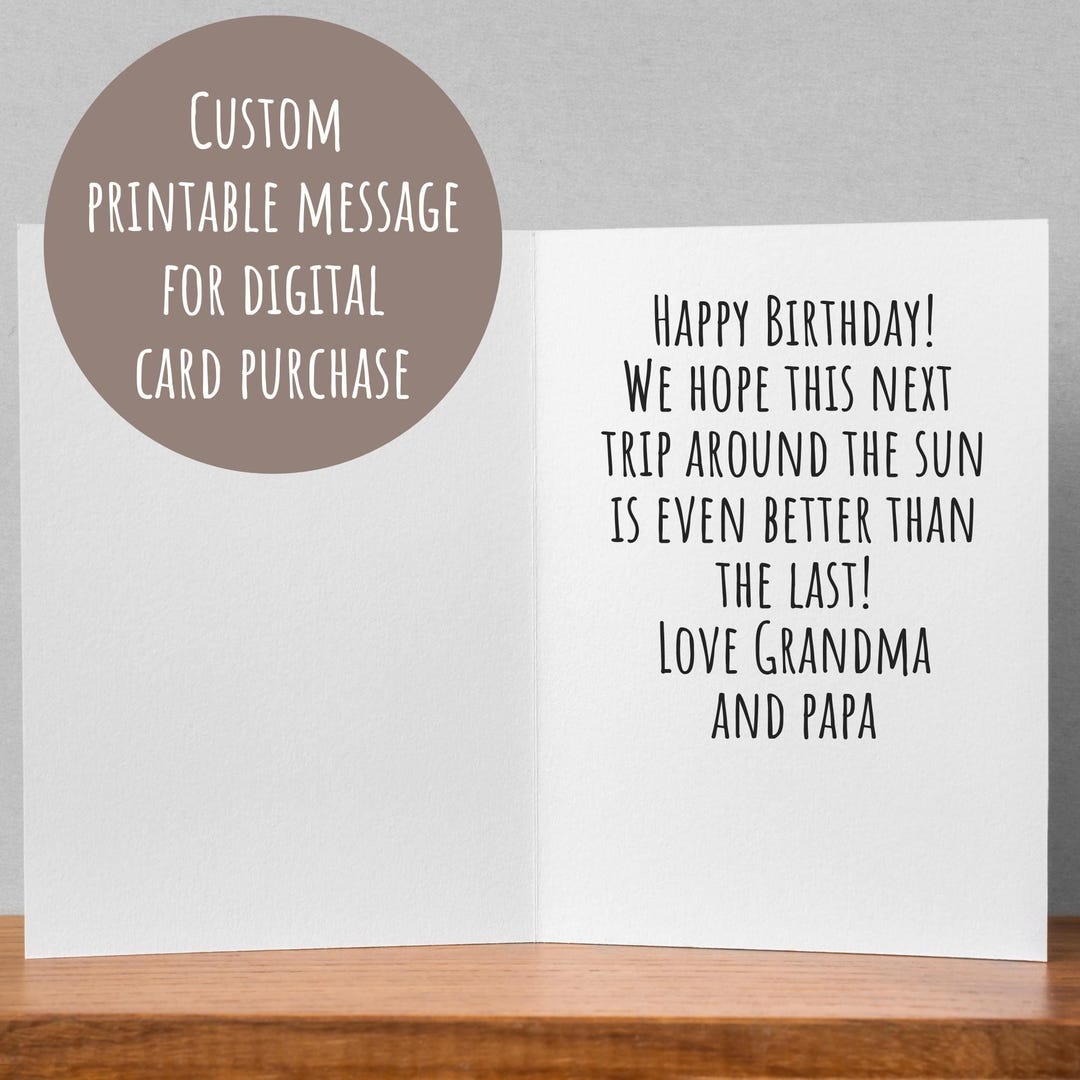 Printable Custom Message for Digital Greeting Card Purchase ...