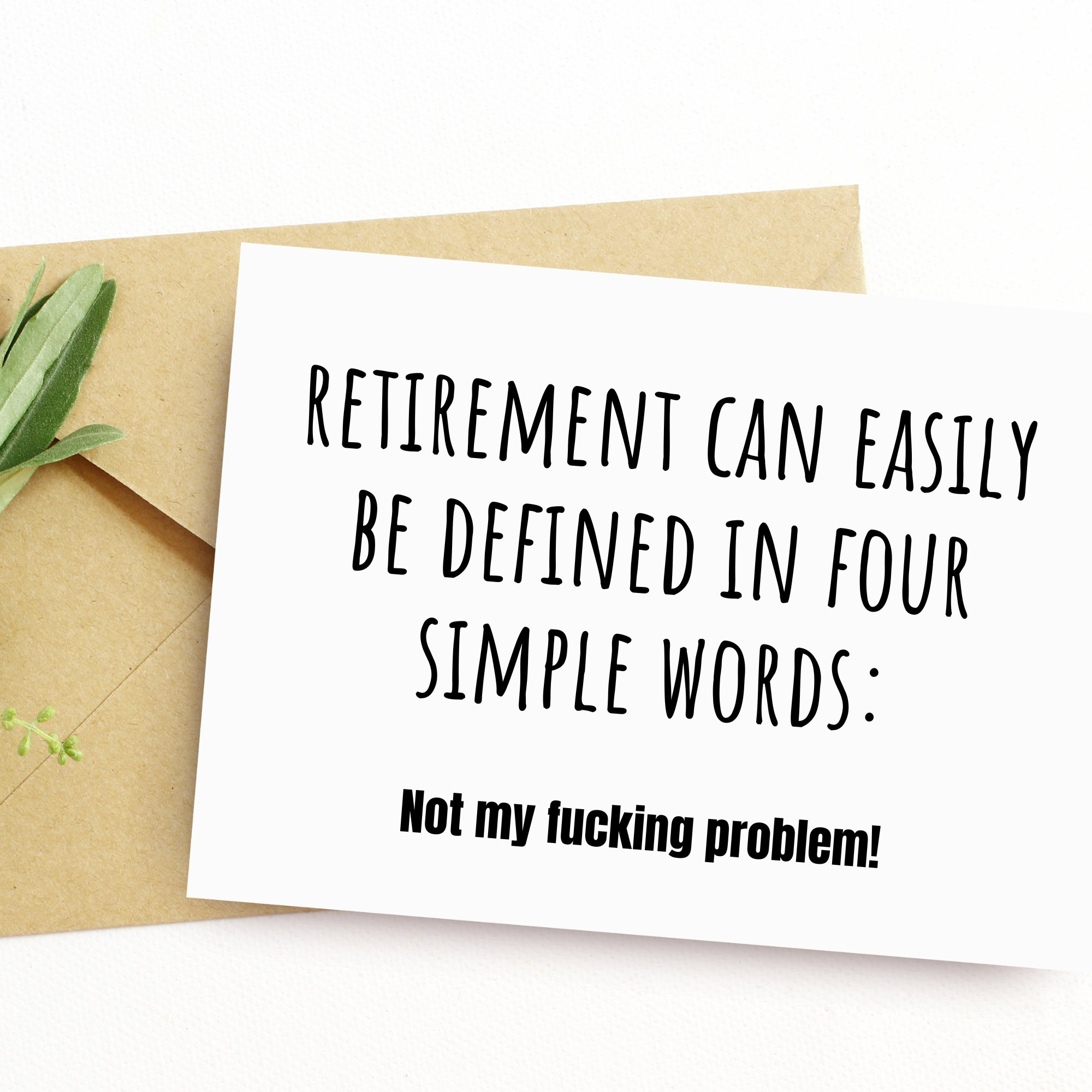 Funny Retirement Card for Coworker Boss Gift Happy Retirement Not My ...