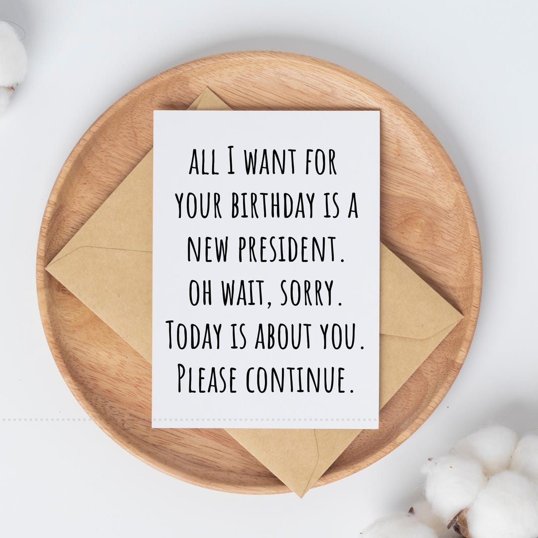 Funny Political Birthday Card for Dad Gift Idea for Brother Birthday ...