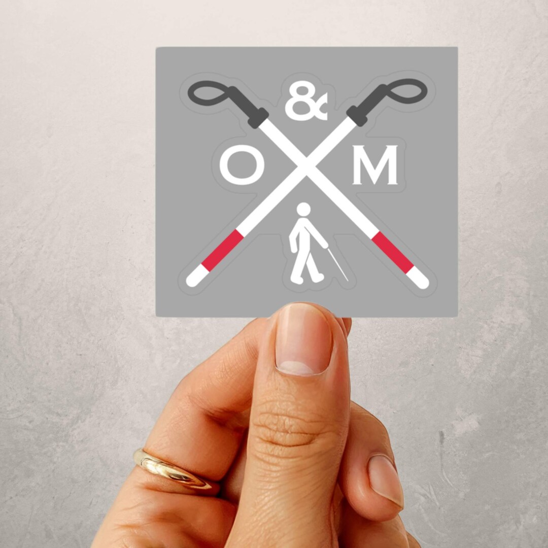 Orientation and Mobility Sticker for White Cane Awareness Month COMS ...