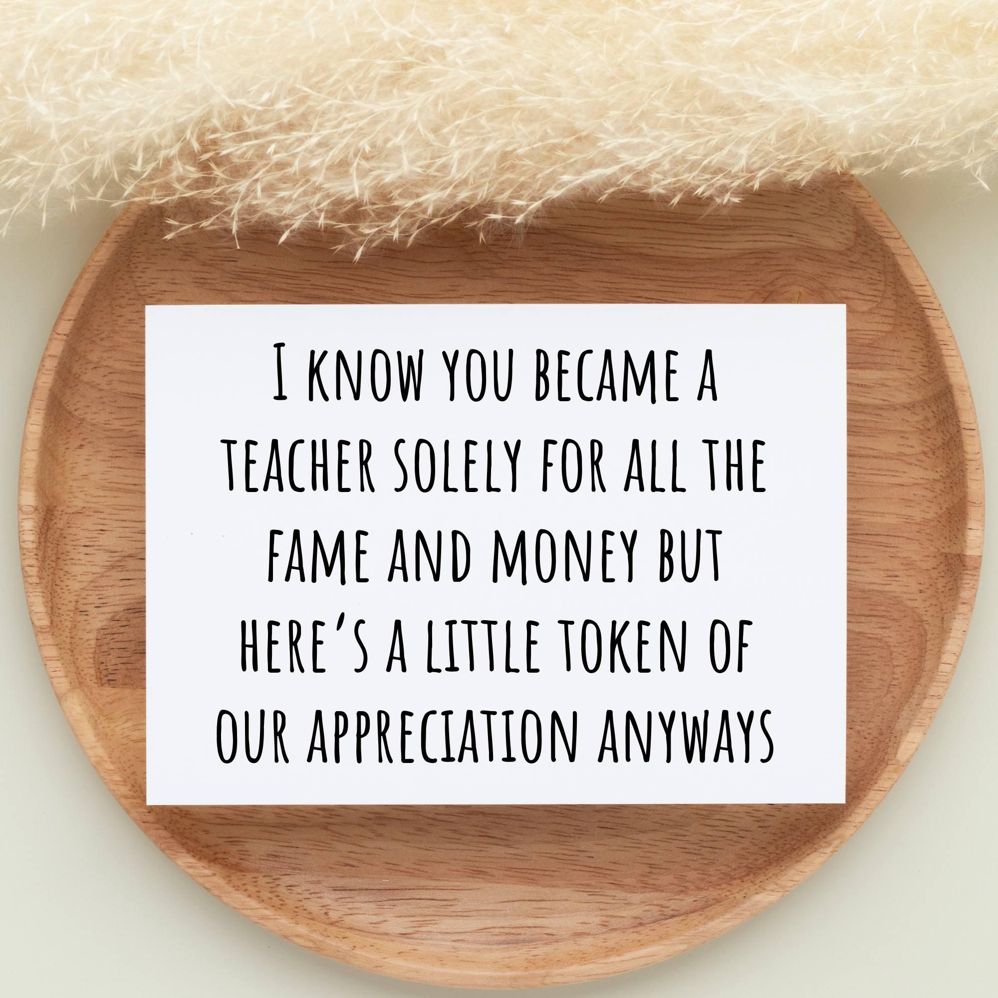 Funny Customizable Teacher Appreciation Thank You Card Paraprofessional ...