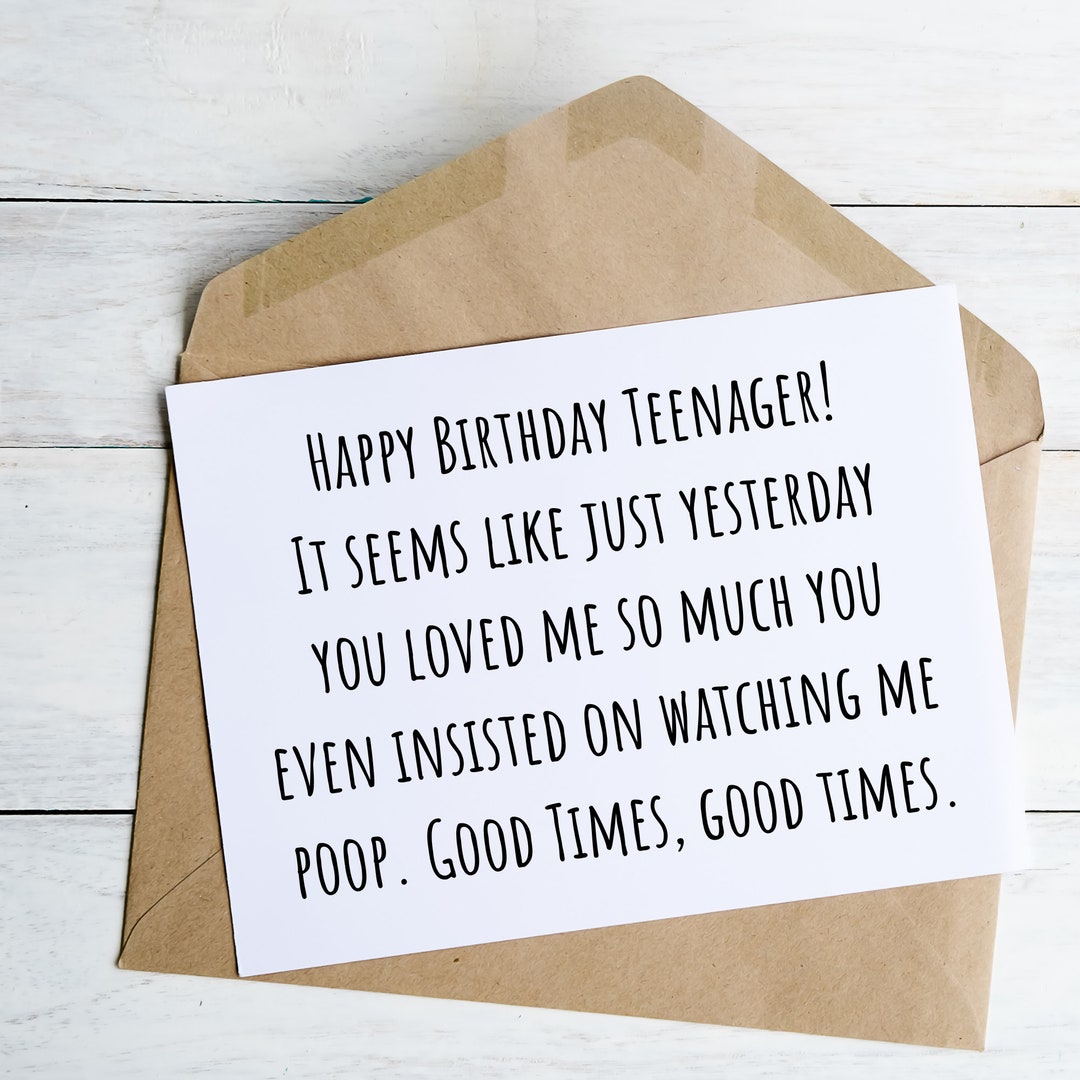 Birthday Card for Teen Funny Card for Son Birthday Card for Daughter ...
