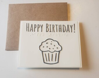 Braille Happy Birthday Card - Etsy
