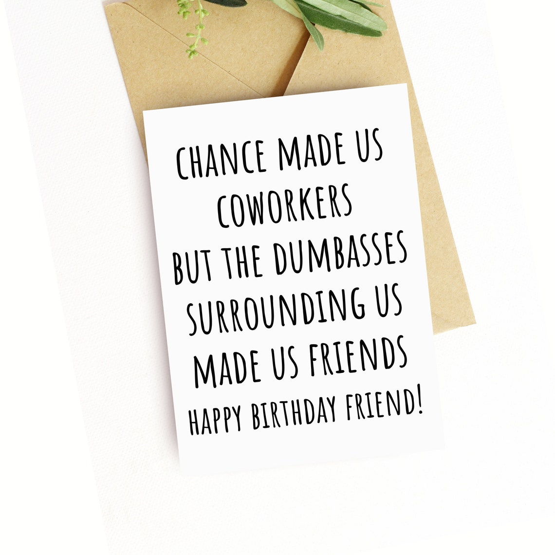 Printable Funny Birthday Card for Coworker Birthday Gift Happy - Etsy