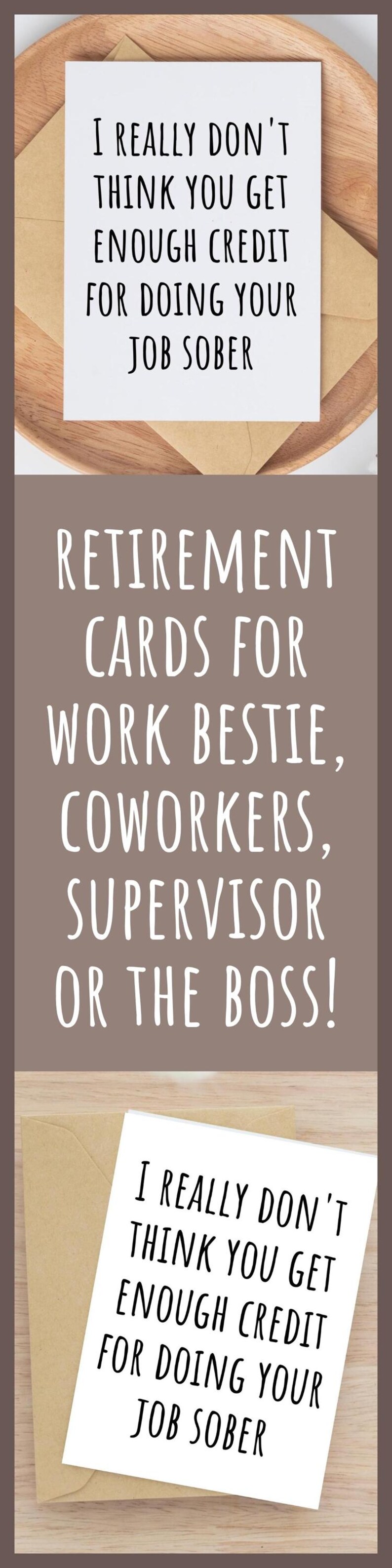 Printable Card for Boss Gift Idea for Coworker Retirement Card for Boss ...