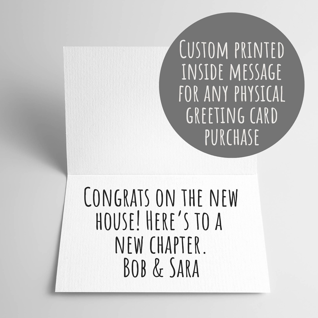 Custom Message for Any Physical Greeting Card Personalized Inside ...