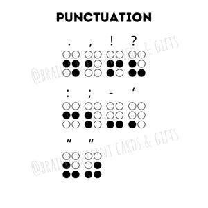 Printable Braille Charts Teaching Guide for Classroom or Tutoring ...