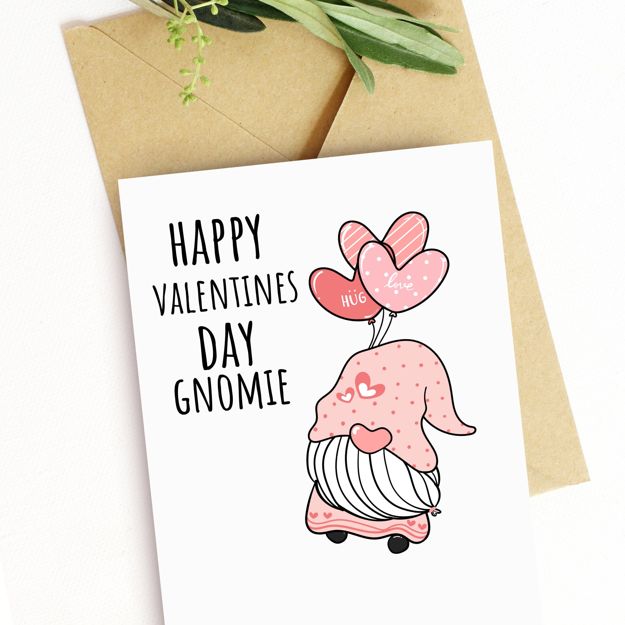 Printable Gnome Valentines Day Cards Classroom Greeting Card - Etsy