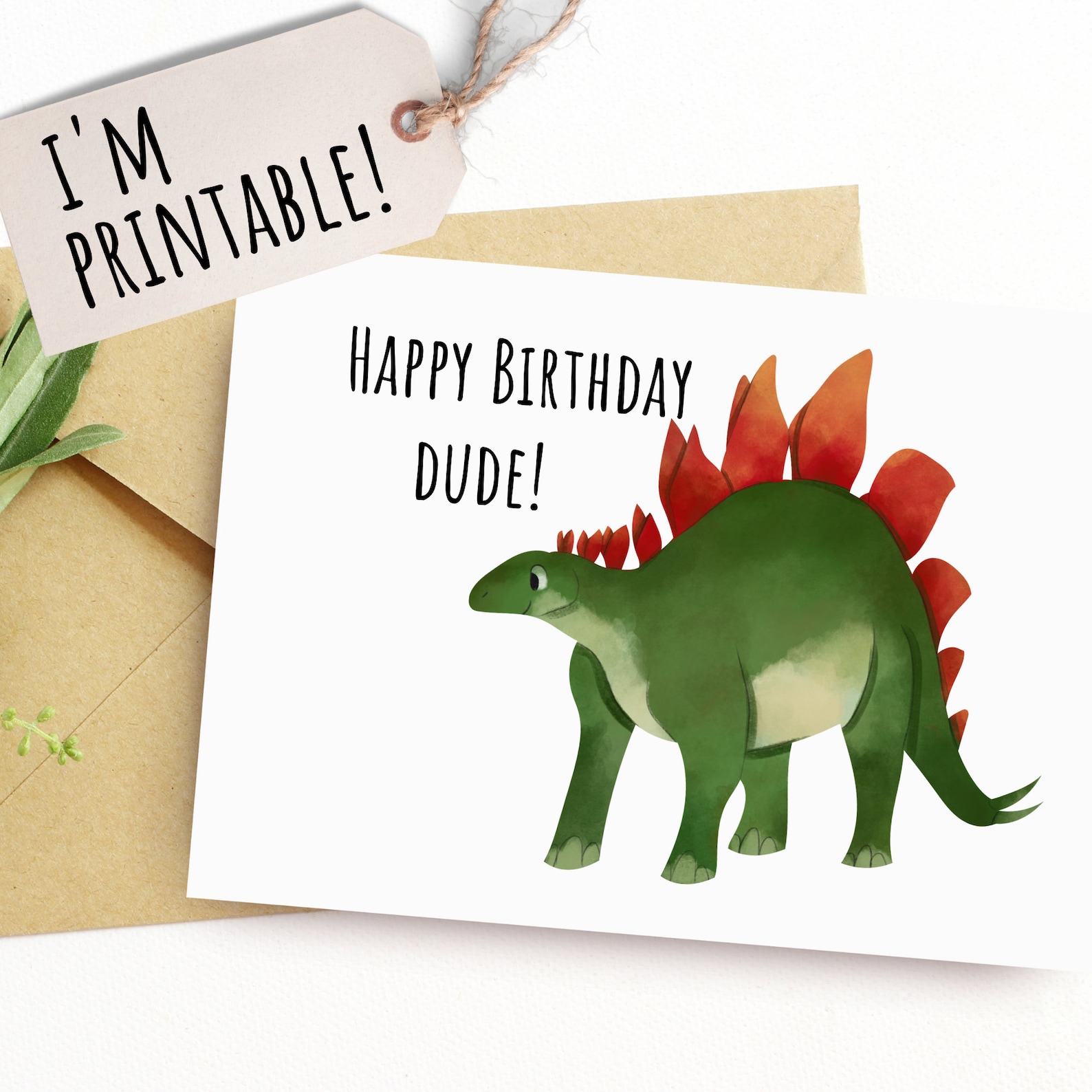 Birthday Card for Kids Birthday Happy Birthday Dinosaur Card Boy ...
