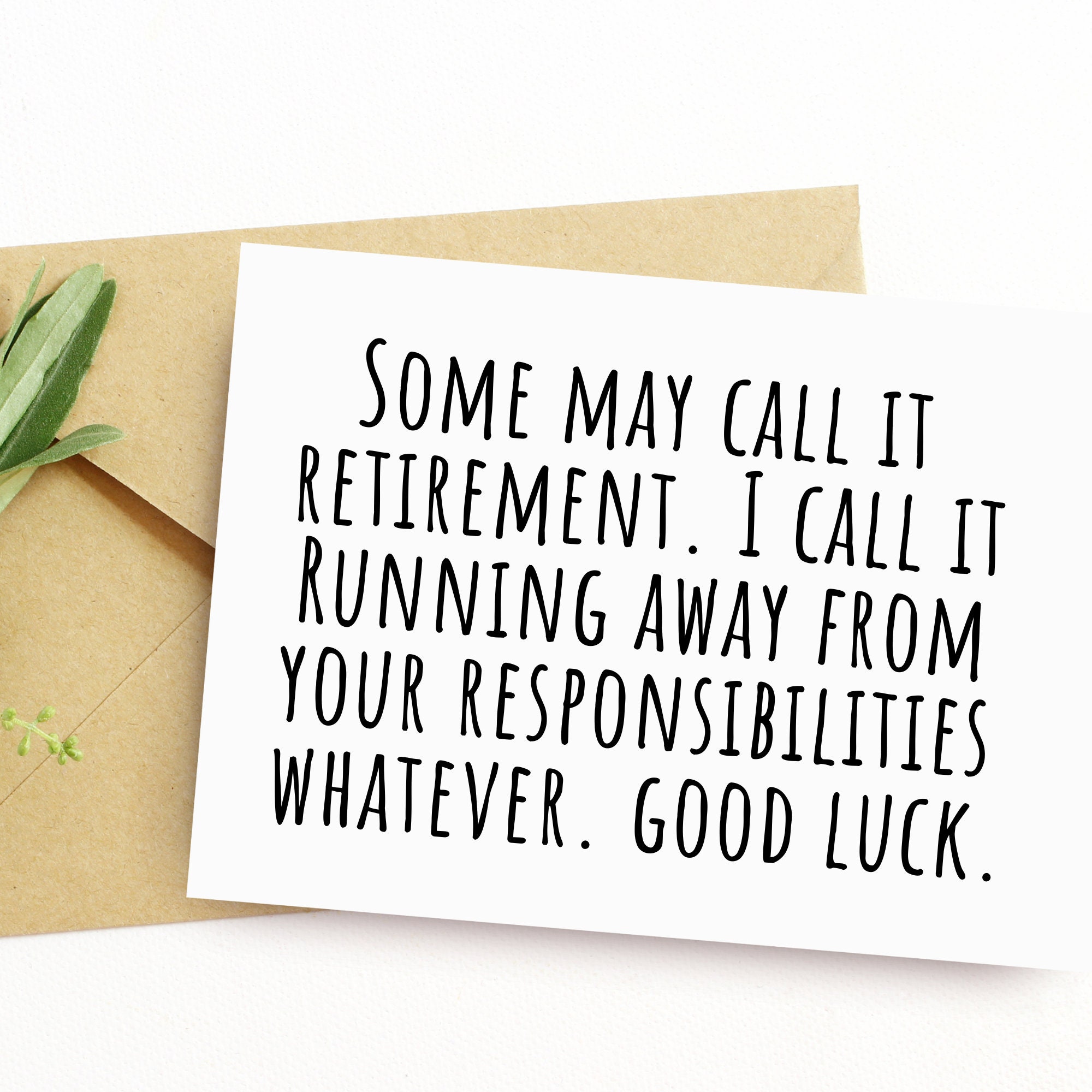 Funny Retirement Card for Her Retirement Gift for Him Card for Boss ...