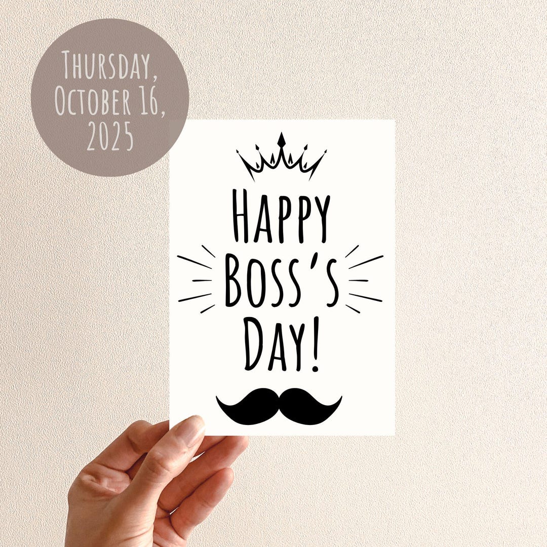 Happy Boss Day Card for Supervisor From Employee Boss Appreciation ...