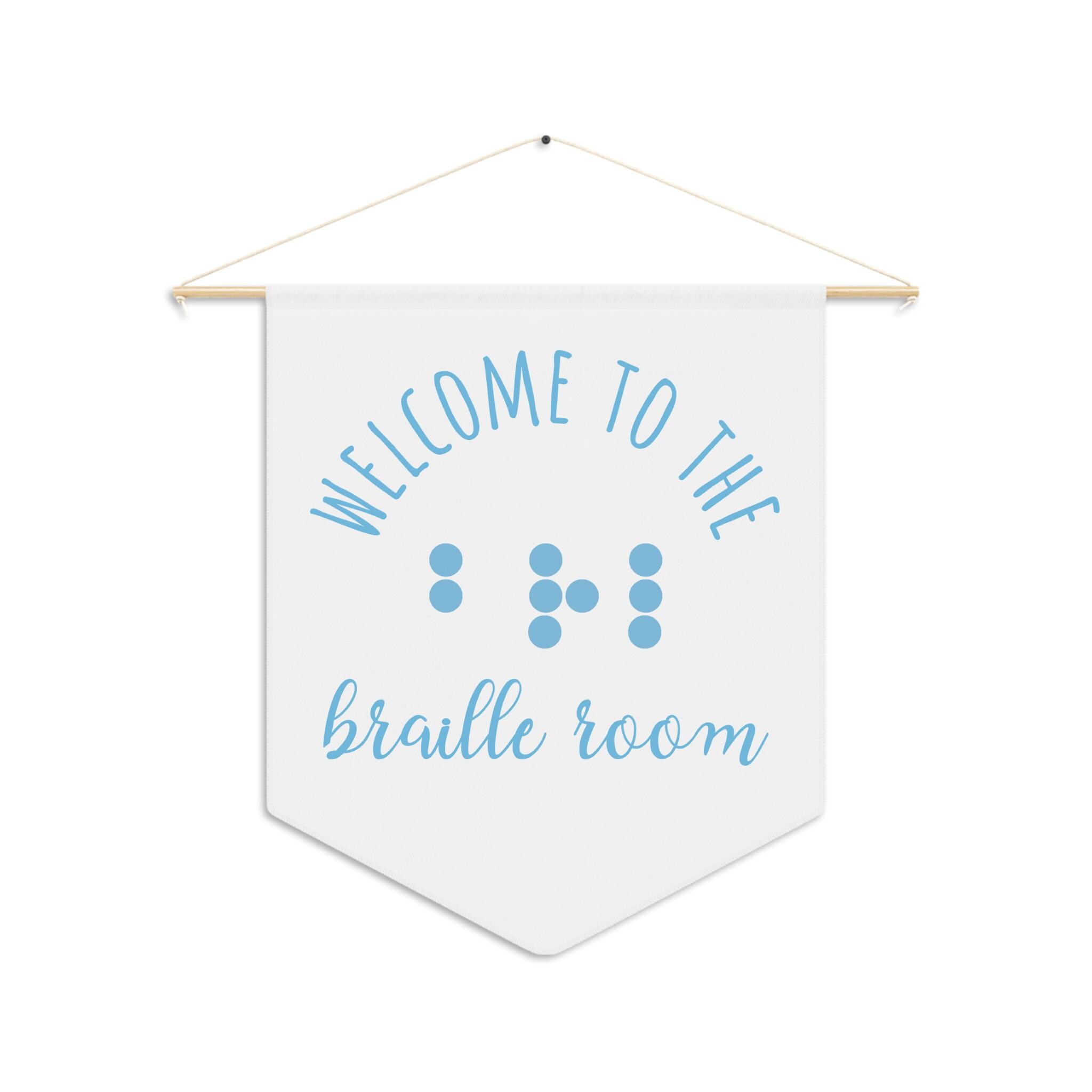 Customizable Braille Room Wall Decor Pennant TVI Back to School ...