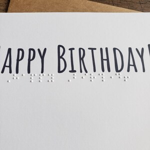 Braille Birthday Card Happy Birthday for Braille Reader Blind Low ...
