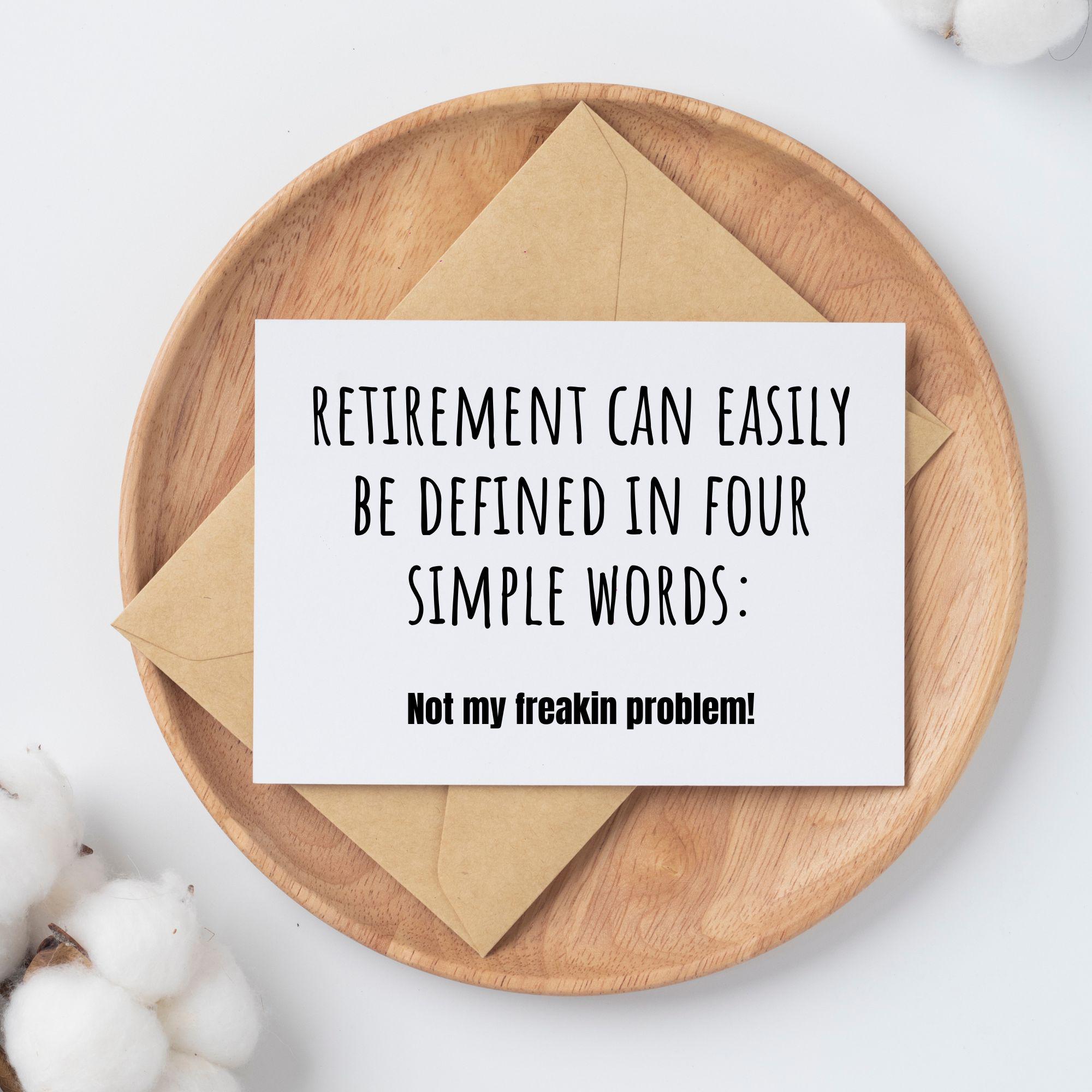 Sarcastic Retirement Card for Coworker Office Retirement Party for Boss ...