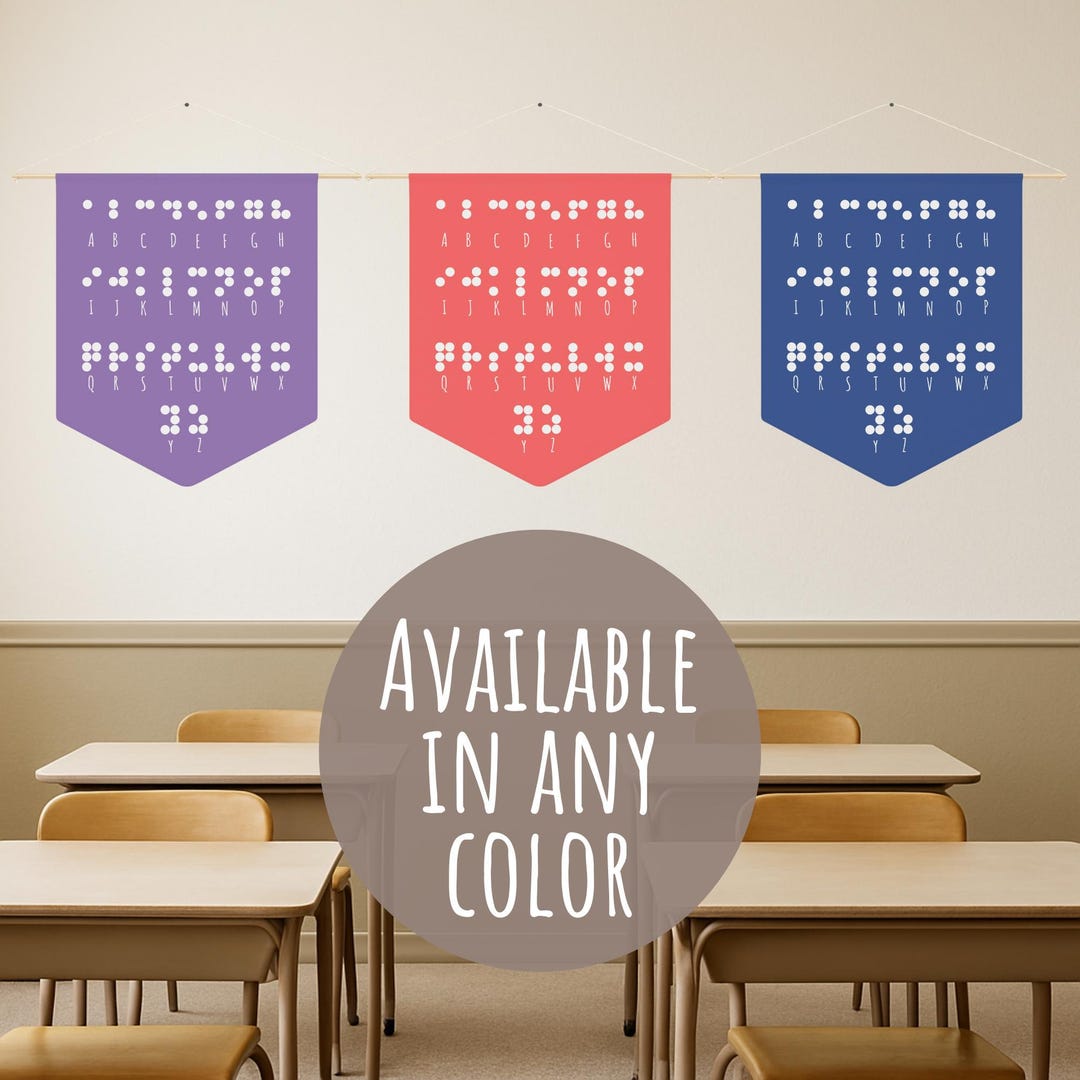 Custom Color Braille Alphabet Classroom Sign Gift Idea for TVI ...