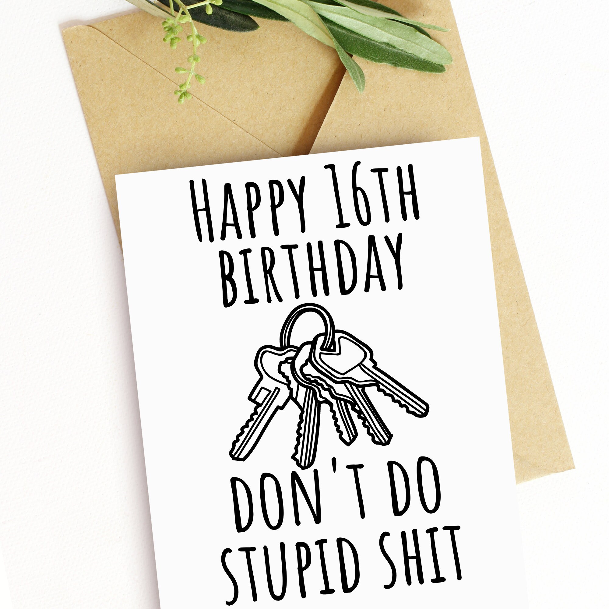 16th Birthday Card For Boys Girls Son Daughter Don t Do Stupid Shit 16th Birthday Card For Boys Girls Son Daughter Don t Do Stupid Shit