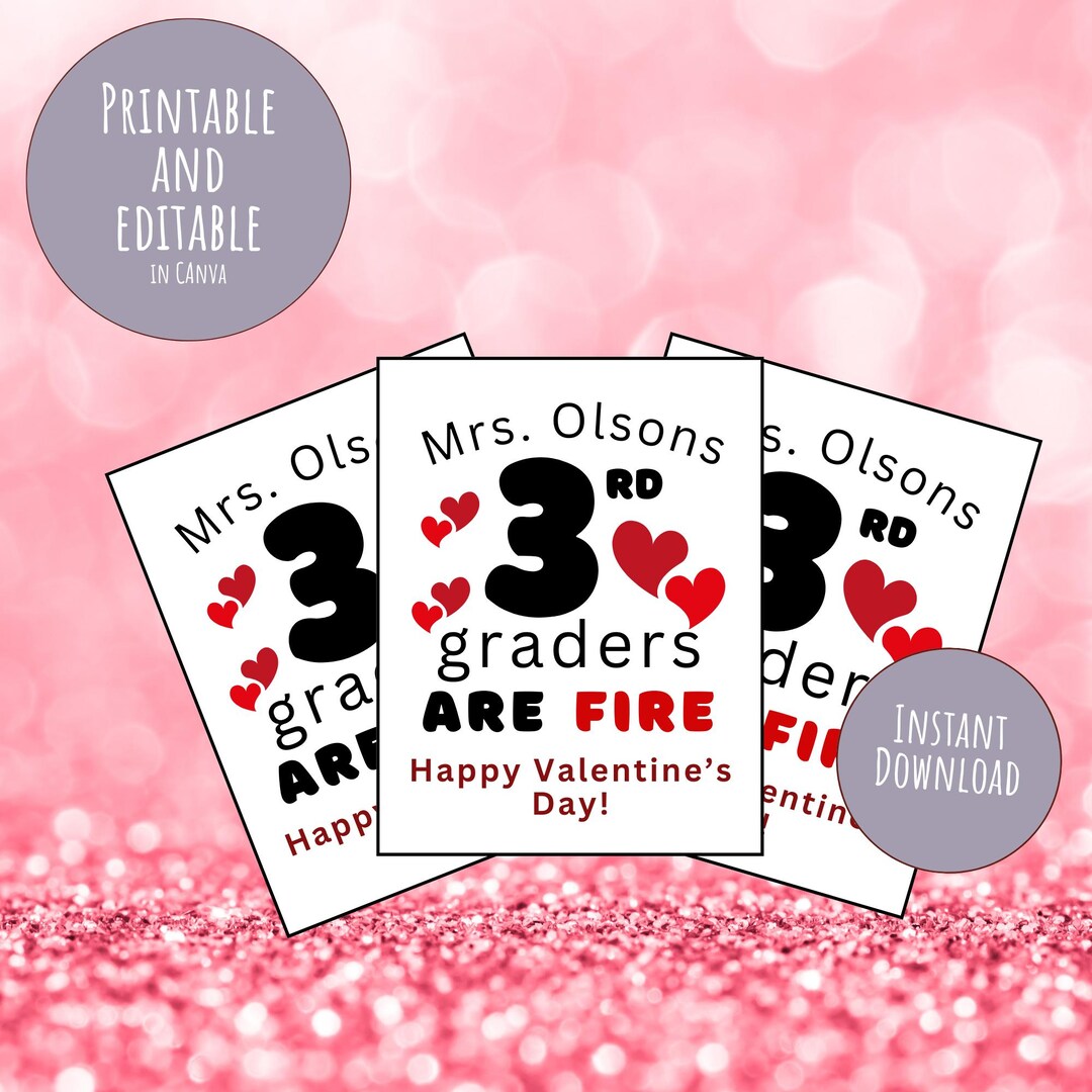 Editable Valentines Day Gift Tags for Students From Teacher Printable ...