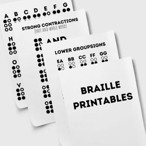 Printable Braille Charts Teaching Guide for Classroom or Tutoring ...