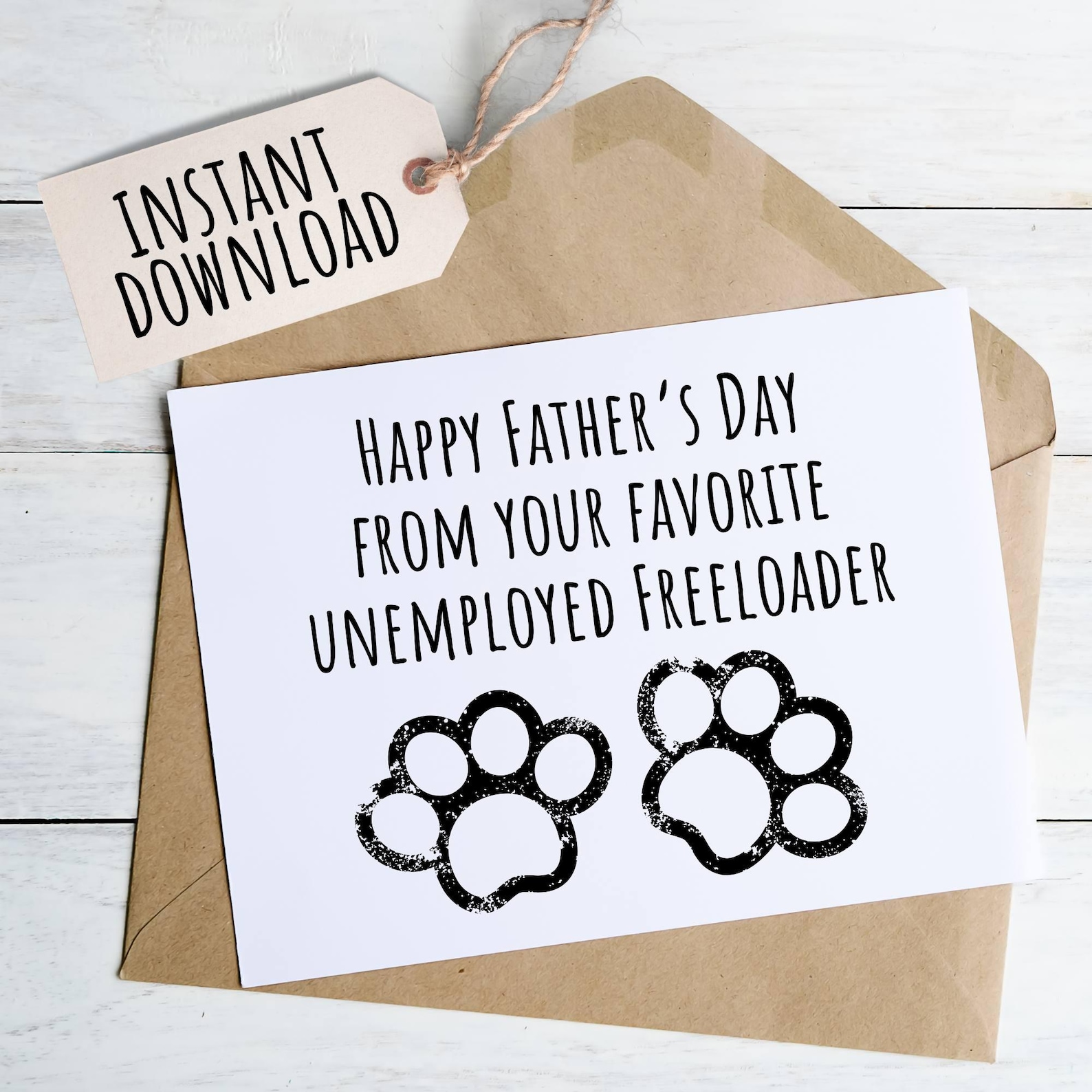 Printable Father's Day Card for Dog Dad Card for Pet Dad Card for Cat ...