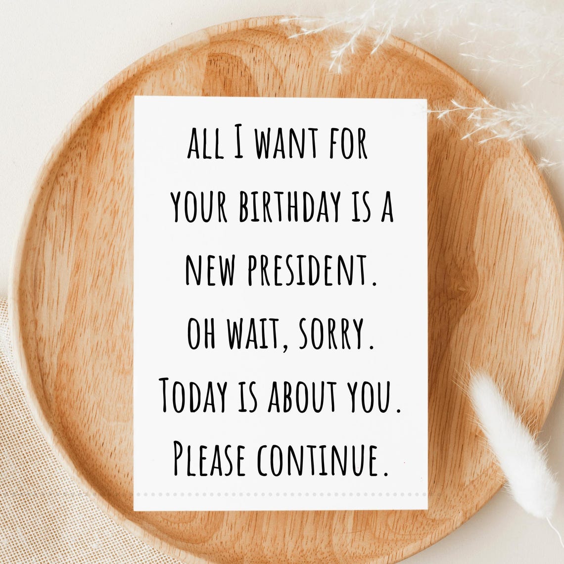 Funny Political Birthday Card for Dad Gift Idea for Brother Birthday ...