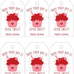 Editable Valentines Day Gift Tags for Students Printable Classroom ...