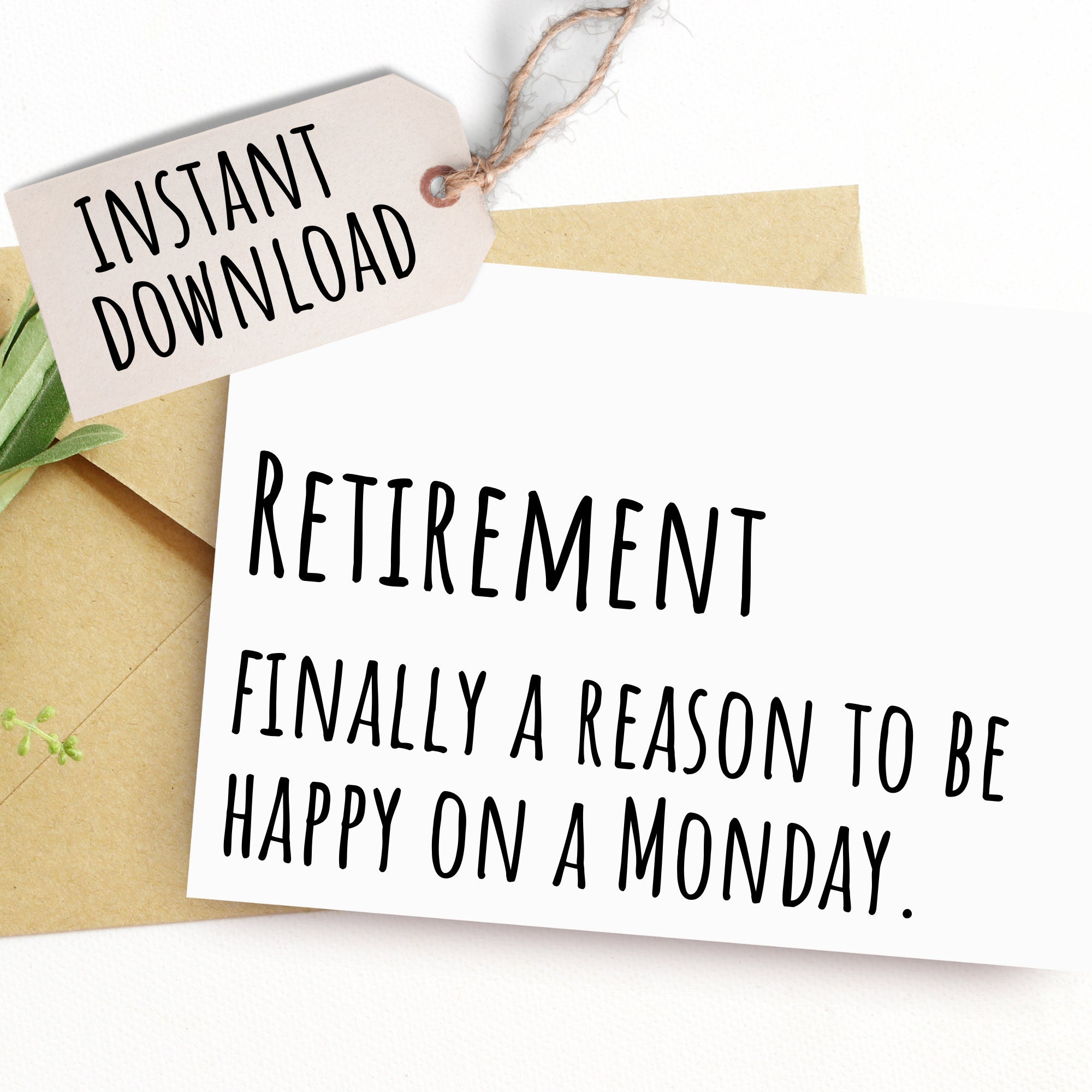 Printable Retirement Card for Him Retirement Card for Coworker ...