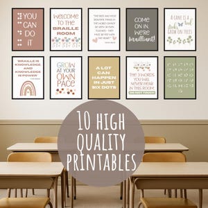 Printable Braille Decor for Classroom Braille Room Decor for TVI ...