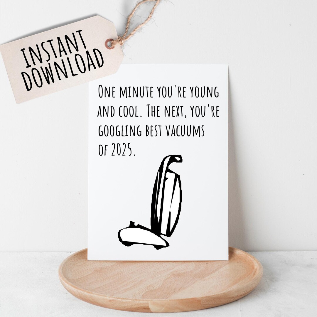 Funny Vacuum Card Printable Birthday Card for House Cleaner Gift Idea ...