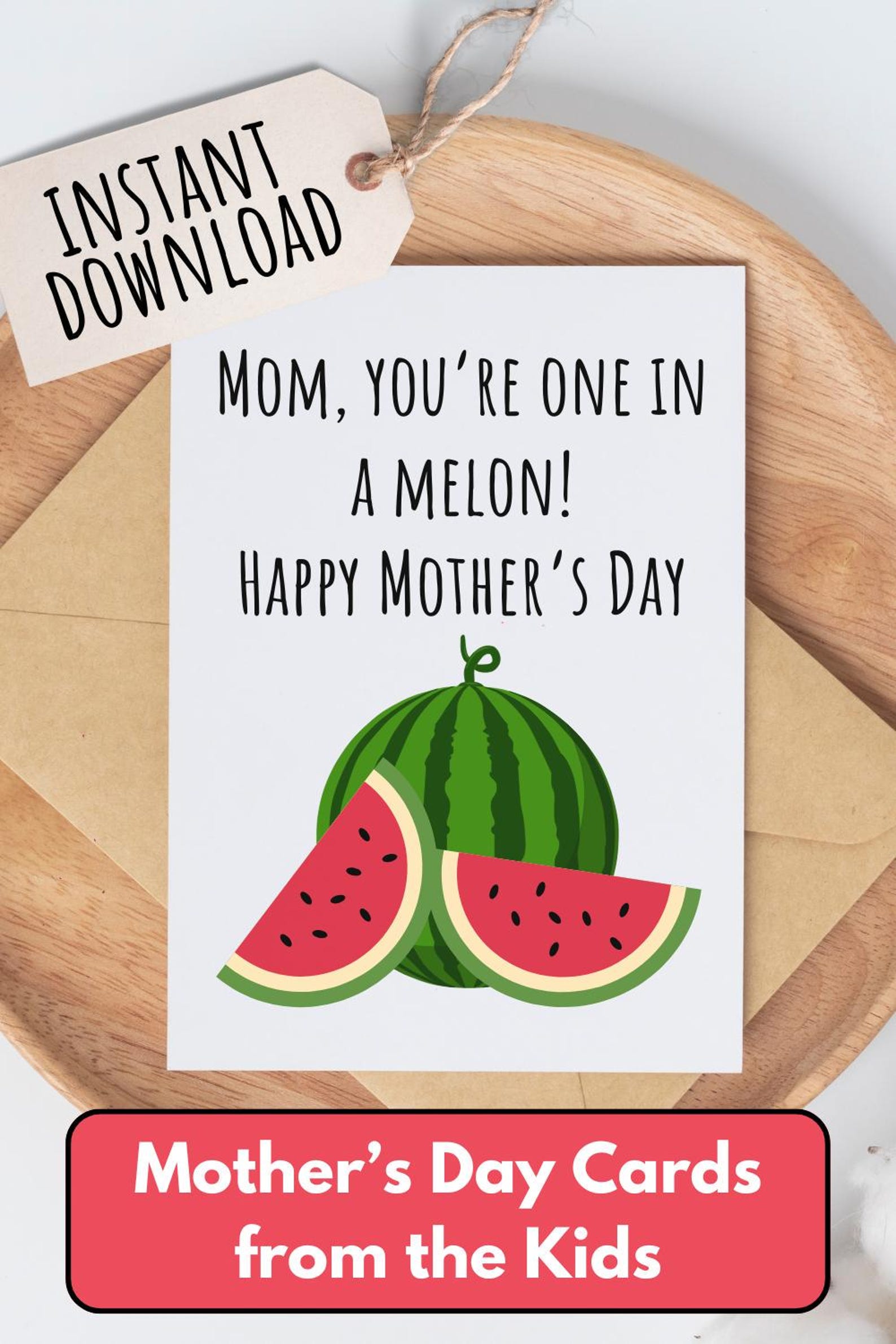 Printable Mothers Day Card for Mom Cute Card From Kids Happy Mother's ...