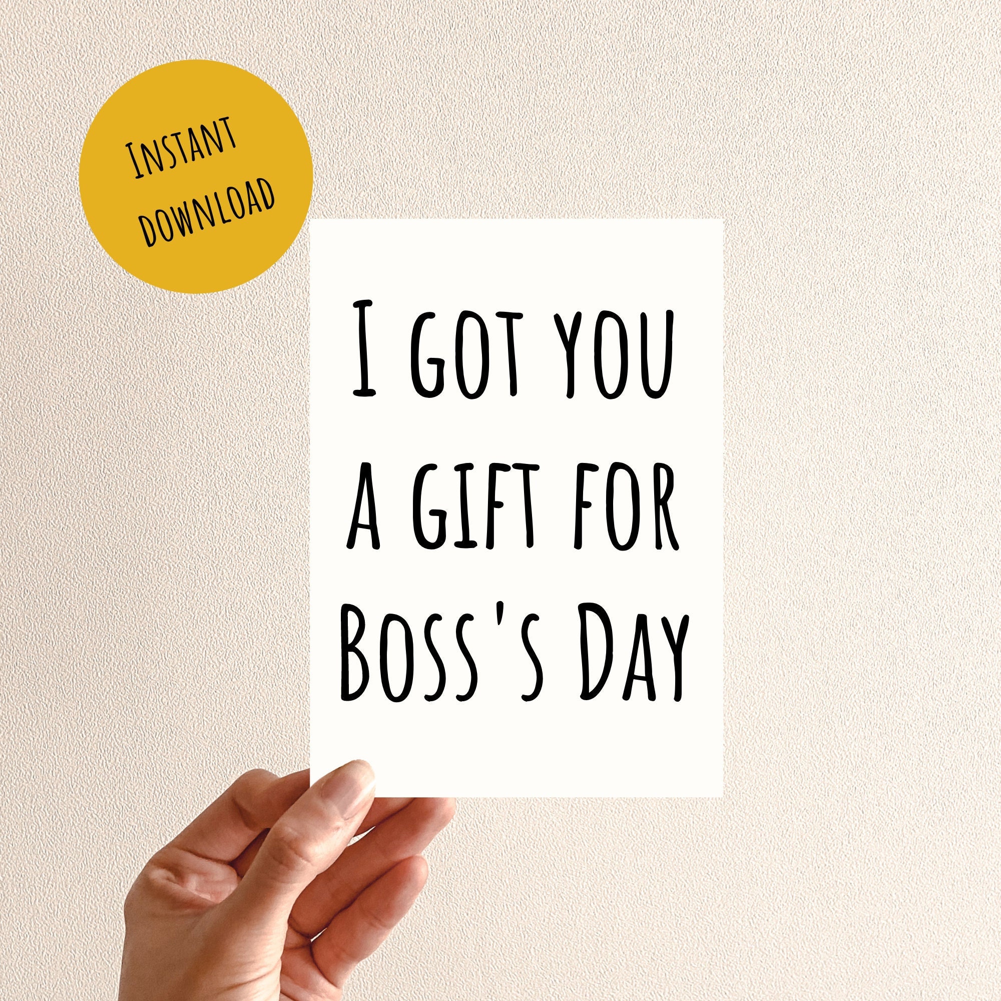 Printable Boss's Day Card for Boss Card for Manager Funny - Etsy