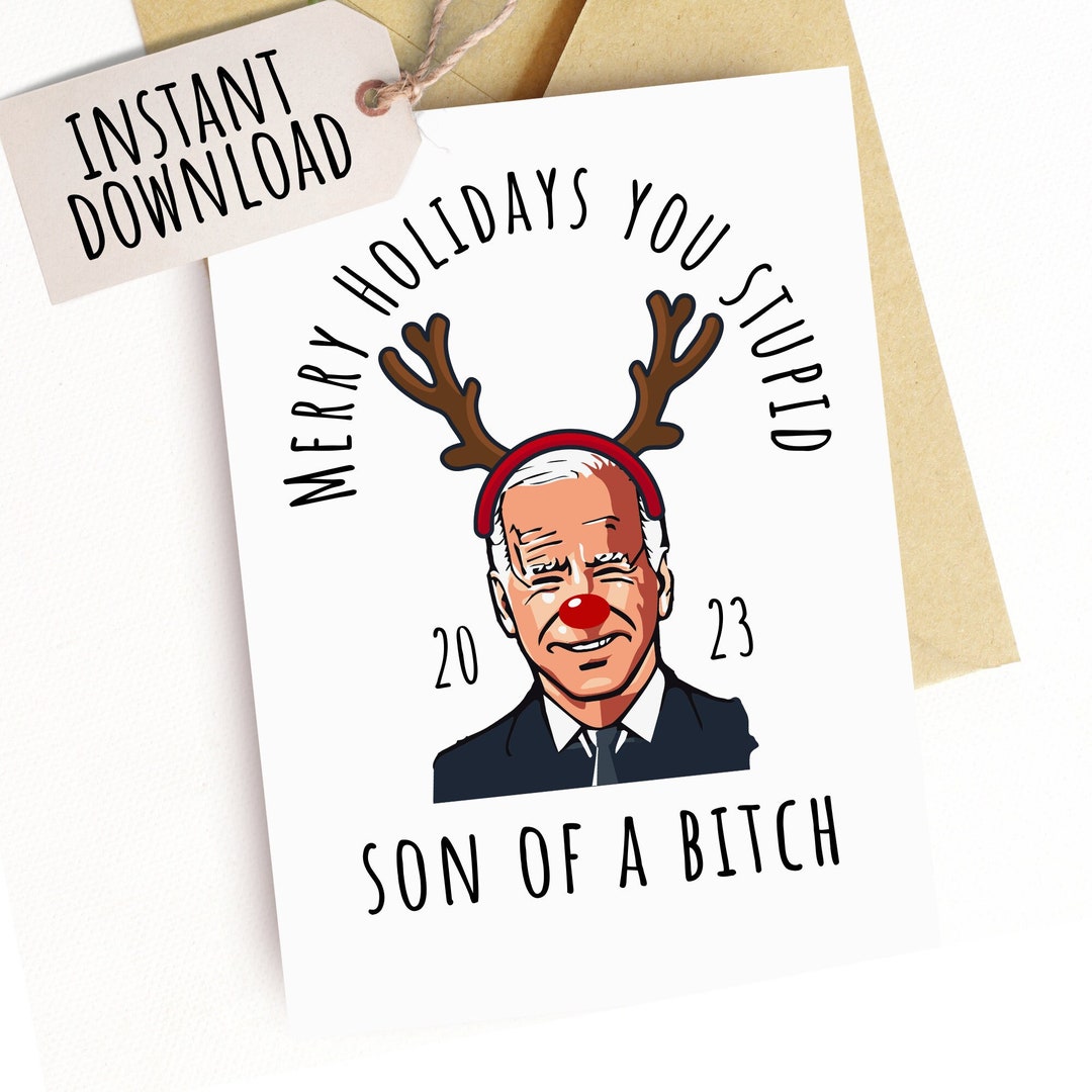 Printable Christmas Card Joe Biden Christmas Card for Republican Funny ...