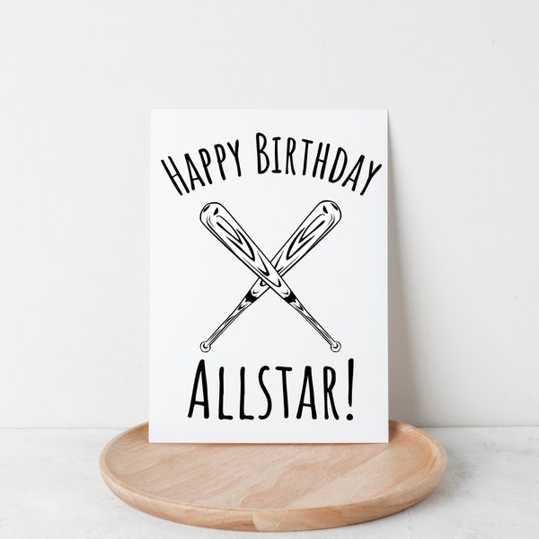Birthday Card for a Softball Player - Etsy