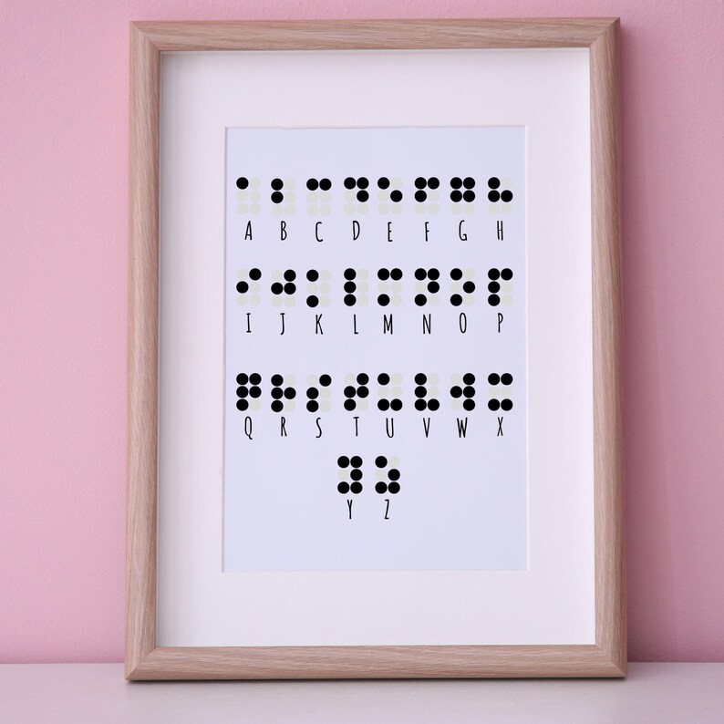Printable Braille Alphabet Wall Art Simulated Braille Classroom Decor ...
