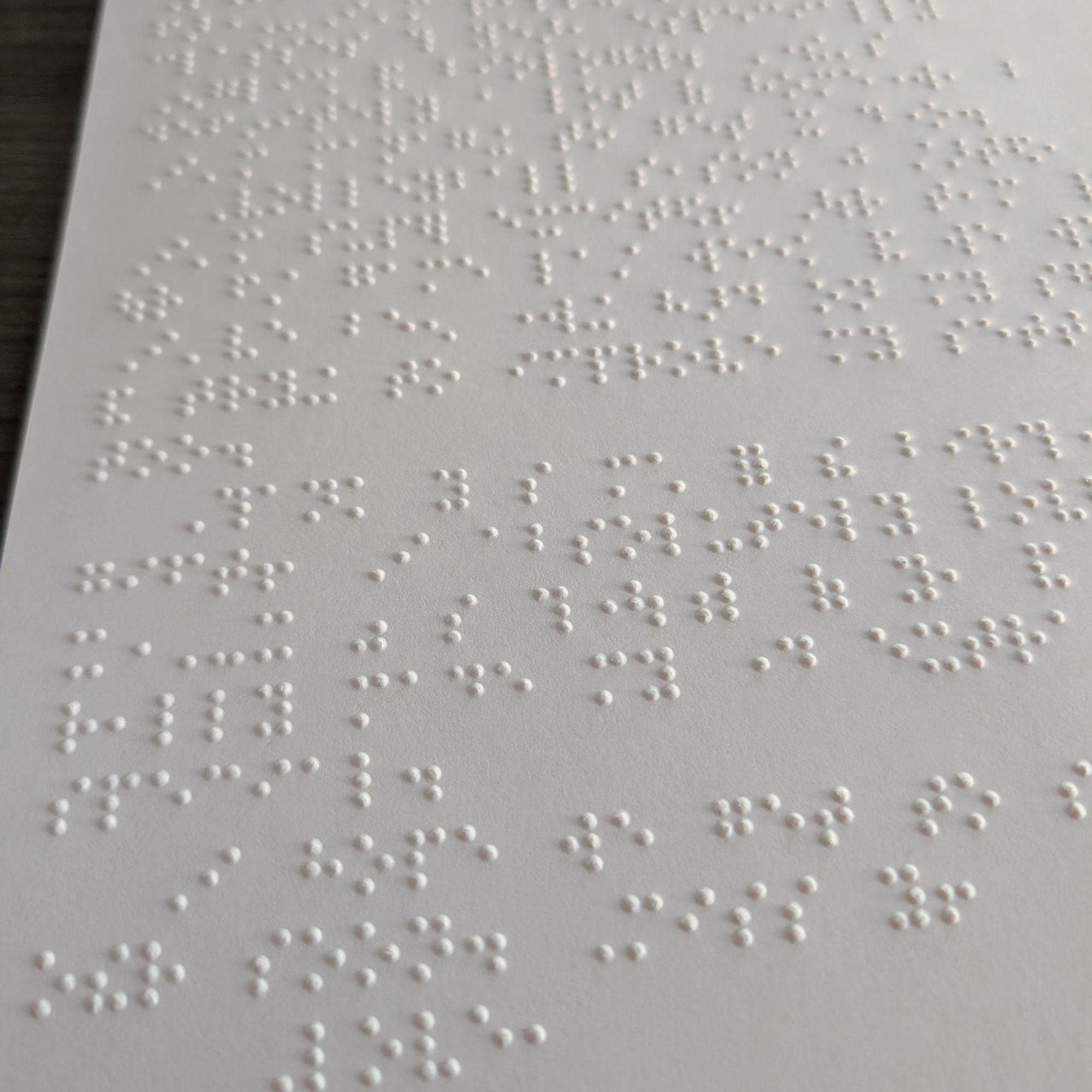Custom Braille Letter Personalized Tactile Note Gift for Blind or ...
