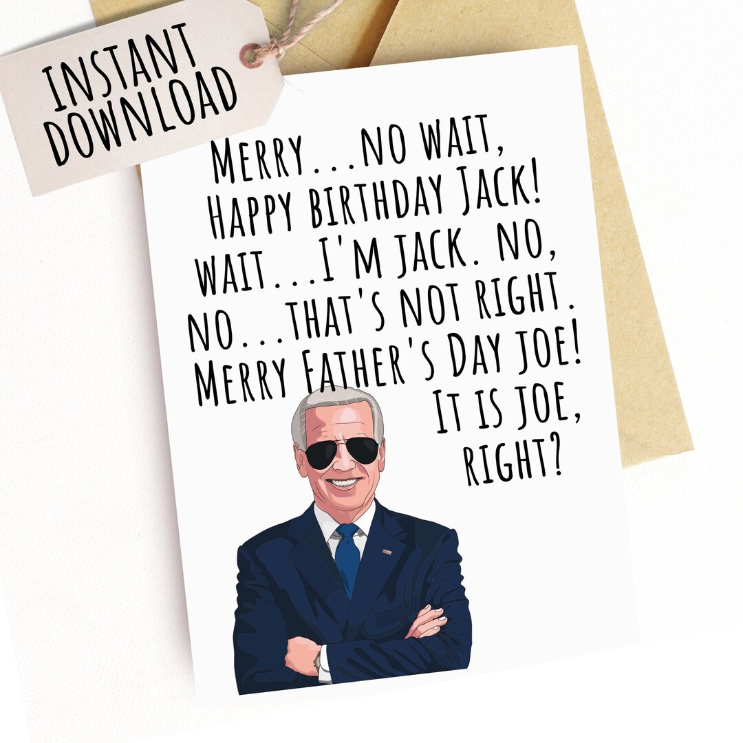 Printable Father's Day Card for Dad Funny Card for Husband Joe Biden ...