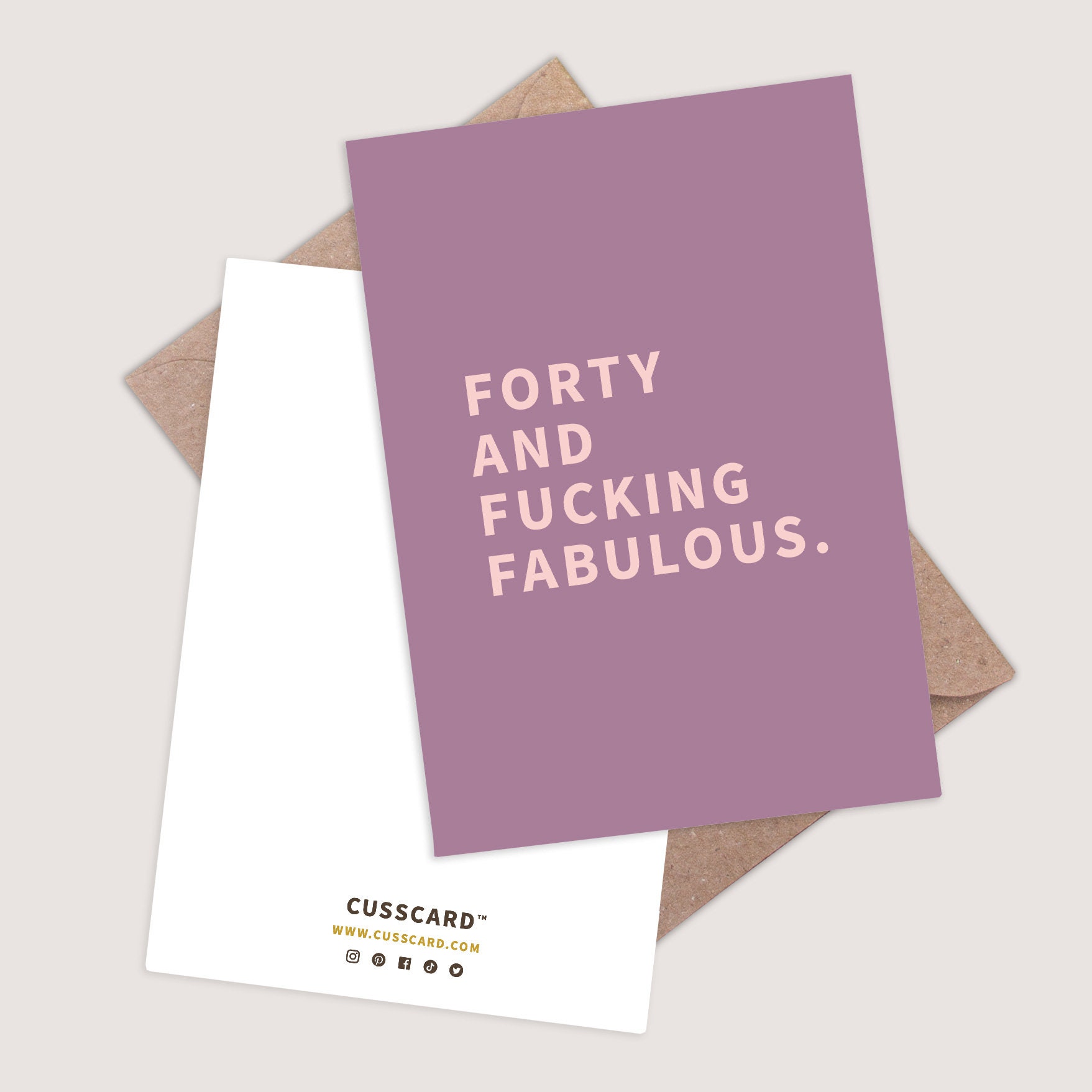 Forty and Fucking Fabulous Card. Funny 40th Birthday Card. 40th Card ...