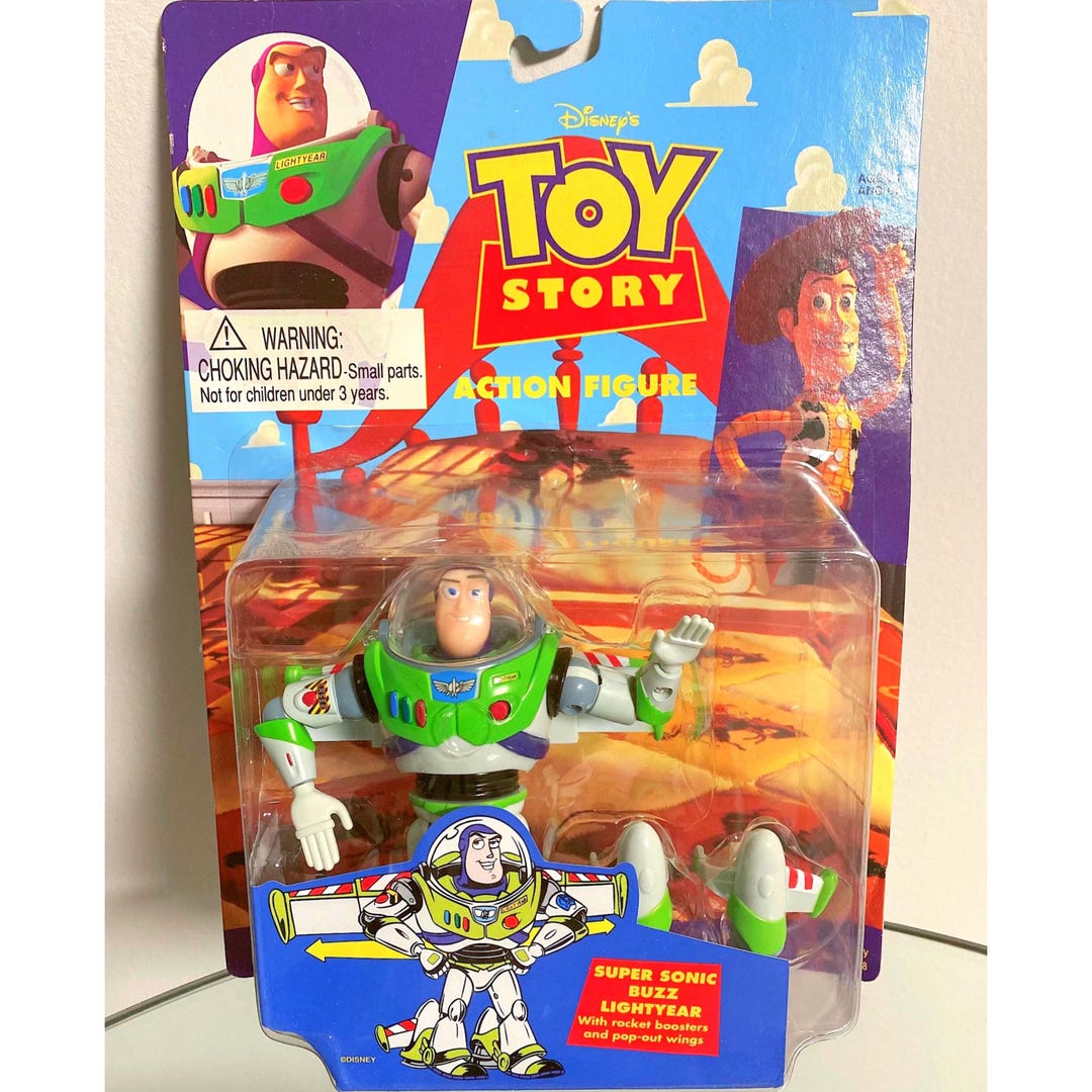 Vintage 1995 Thinkway Toys Disney's Toy Story Super Sonic Buzz ...