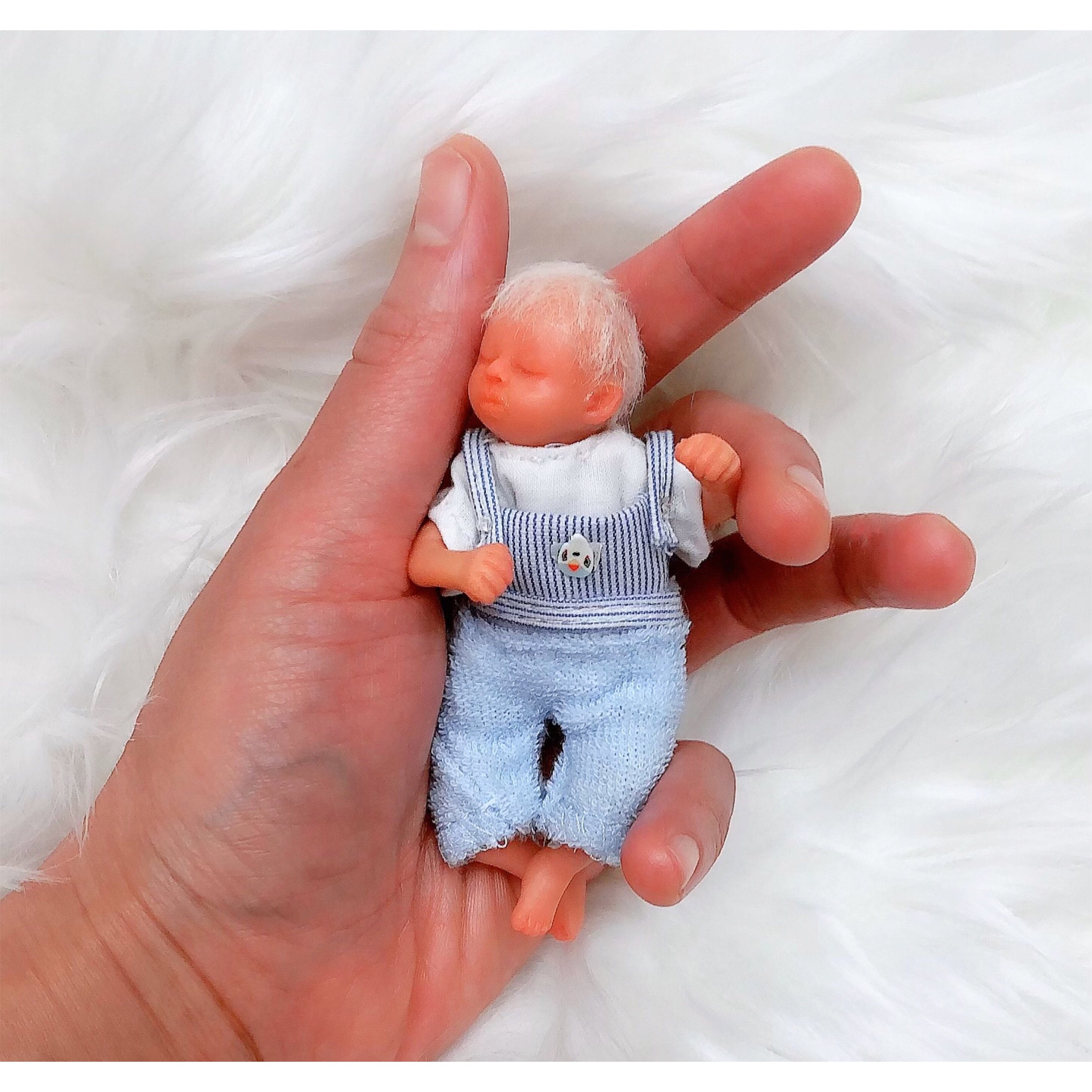Ooak Miniature Polymer Clay Baby Doll 3.75 In. - Etsy