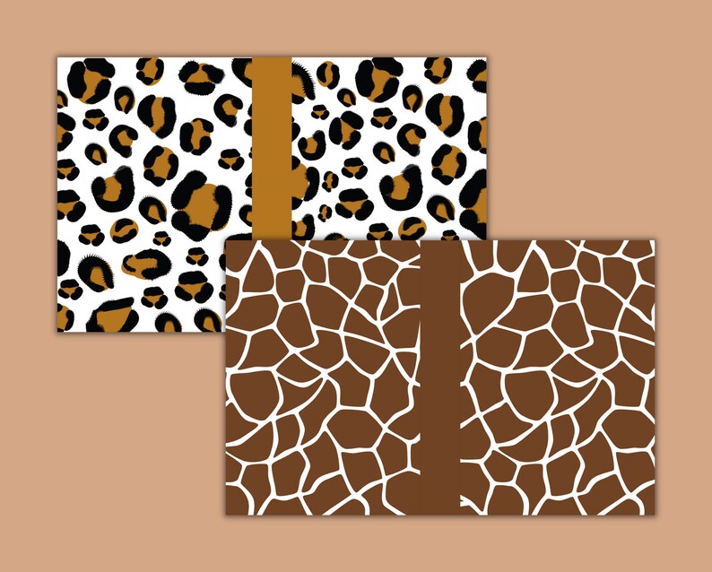 20 KDP Book Covers 8.5x11", Animal Print, Leopard, Giraffe, Zebra, Cow ...