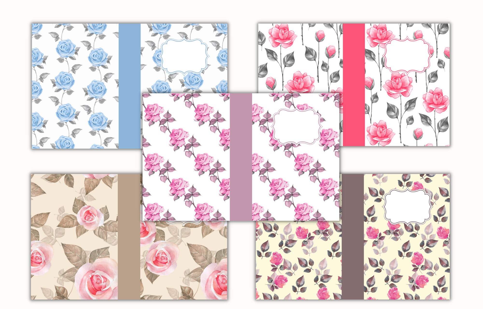 34 KDP Floral Book Covers, Flower Pattern Notebook Covers, 4 KDP ...